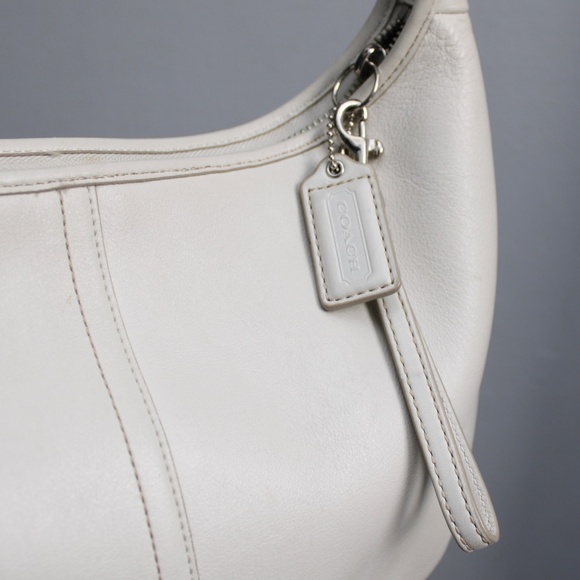 Coach | Bags | Coach Rare N 2347 Y2k White Leather Ergo Zip Hobo ...